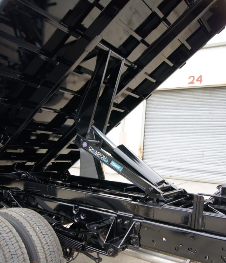 Hoists for Dump Trucks + Trailers - Champion Hoist + Equipment